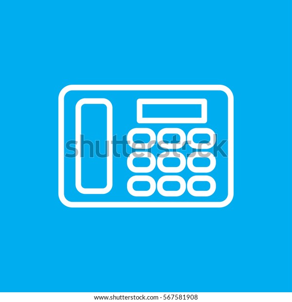 Desk Phone Icon Illustration Isolated Vector Stock Vector (Royalty Free ...