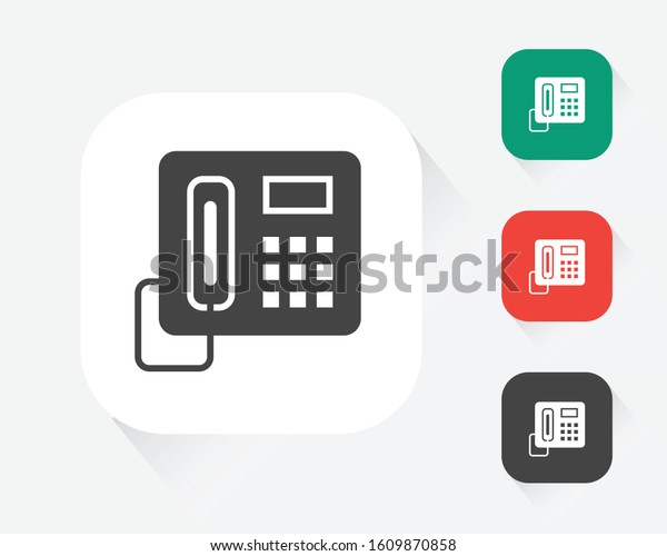 Desk Phone Icon Simple Filled Desk Stock Vector (Royalty Free ...