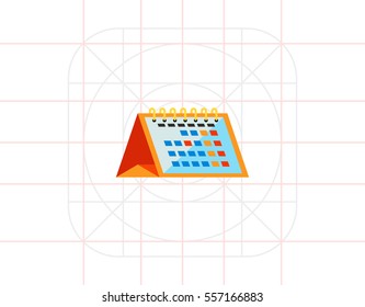 Desktop Calendar Icon Stock Vector (Royalty Free) 557166883