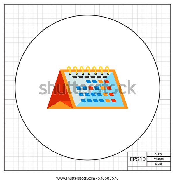 Desktop Calendar Icon Stock Vector (Royalty Free) 538585678 | Shutterstock