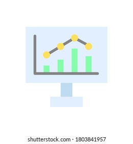 Desktop Chart Icon Simple Color Vector Stock Vector (Royalty Free ...