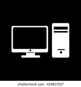 Desktop Computer Icon Illustration Design Stock Vector (Royalty Free ...