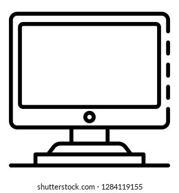Desktop Computer Pc Icon Outline Desktop Stock Vector (Royalty Free ...