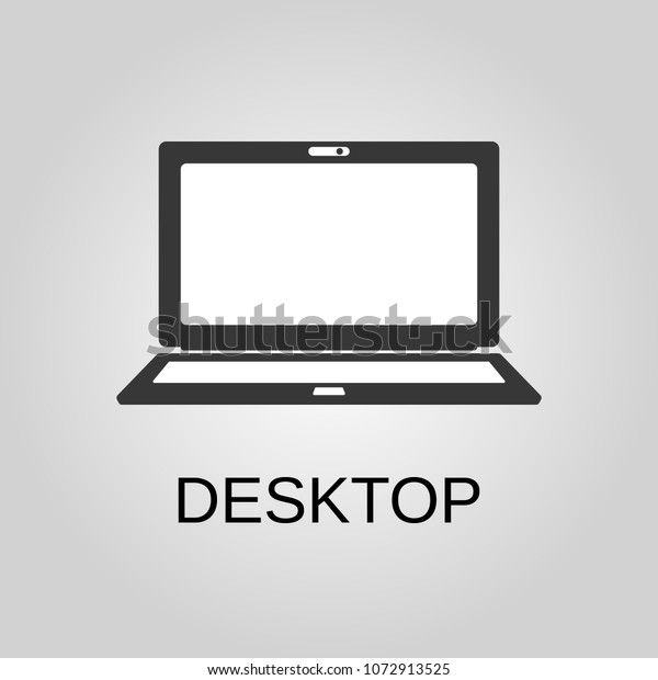 Desktop Icon Desktop Symbol Flat Design Stock Vector (Royalty Free ...