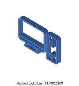 Desktop computer isometric view Royalty Free Stock SVG Vector and Clip Art