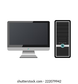 Desktop Pc Vector Stock Vector (Royalty Free) 222079942 | Shutterstock