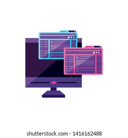 Desktop Webpages Templates Vector Ilustration Stock Vector (Royalty ...