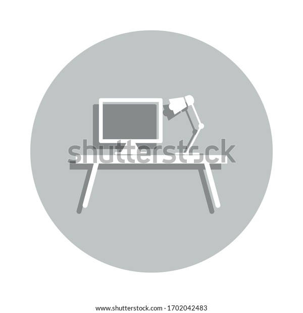 Desktop Workplace Badge Icon Simple Glyph Stock Vector (Royalty Free ...