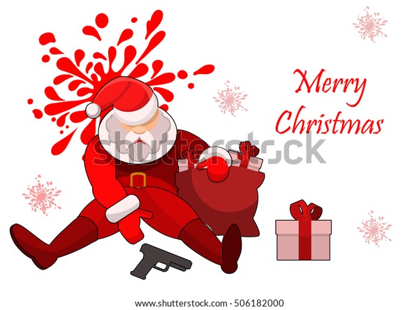 Desperate Santa Claus Shot Himself Head Stock Vector (Royalty Free ...