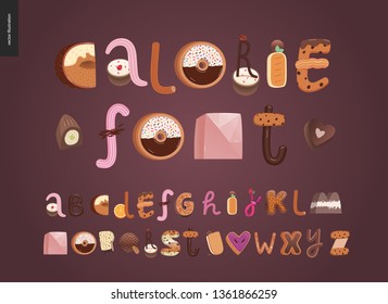 Dessert Font Modern Flat Vector Concept Stock Vector (Royalty Free ...