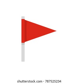 Destination Flag Icon Flat Illustration Destination Stock Vector ...