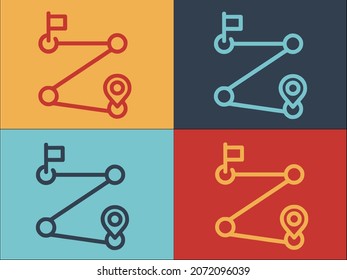 Destination Itinerary Logo Simple Flat Icon Stock Vector (Royalty Free ...