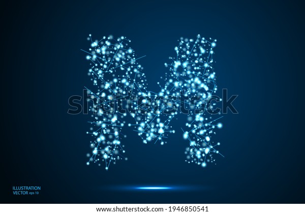 Destruction Abstract Font Letters Consists 3d Stock Vector (Royalty ...