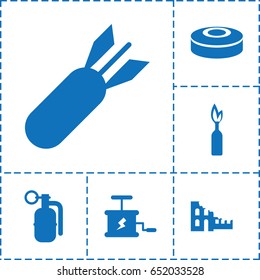 Destruction Icon Set 6 Destruction Filled Stock Vector (Royalty Free ...