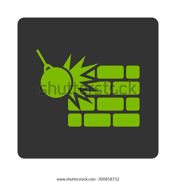 Destruction Icon Vector Style Eco Green Stock Vector (Royalty Free ...