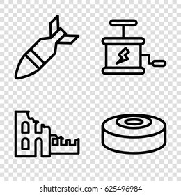 Destruction Icons Set Stock Vector (Royalty Free) 625496984 | Shutterstock