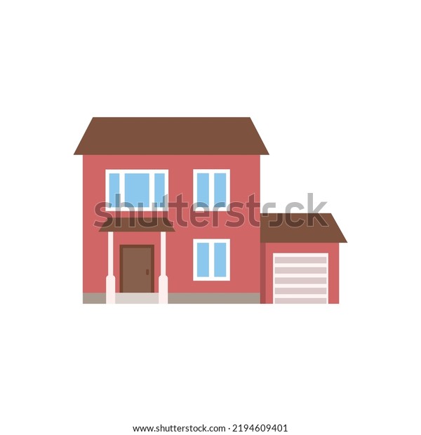 Detached House Garage Icon Stock Vector (Royalty Free) 2194609401 ...