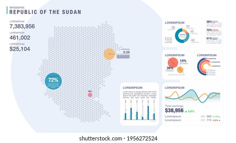 Detail Infographic Vector Illustration Map Sudan Stock Vector (Royalty ...
