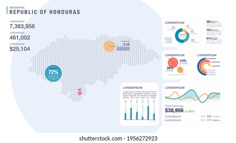 Detail Infographic Vector Illustration Map Honduras Stock Vector ...