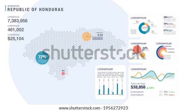 Detail Infographic Vector Illustration Map Honduras Stock Vector ...