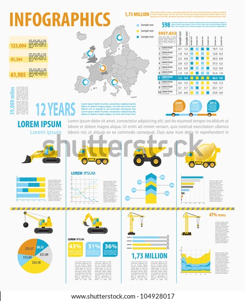 Detail Infographic Vector Illustration Map Europe Stock Vector (Royalty ...