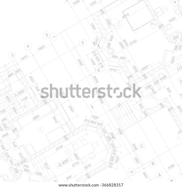 「Detailed Architectural Plan Vector Blueprint Abstract」のベクター画像素材（ロイヤリティ ...
