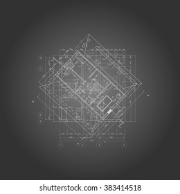 Detailed Architectural Plan Vector Illustration Stock Vector (Royalty ...