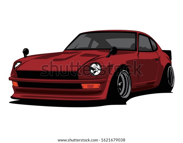 Detailed Custom Car Cartoon Vector Illustration Stock Vector (Royalty ...