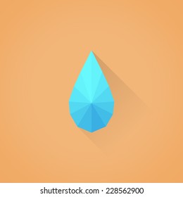 Detailed Flat Vector Drop Symbol Icon Stock Vector (Royalty Free ...