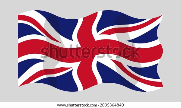 Detailed Flat Vector Illustration Flying Flag Stock Vector (Royalty ...