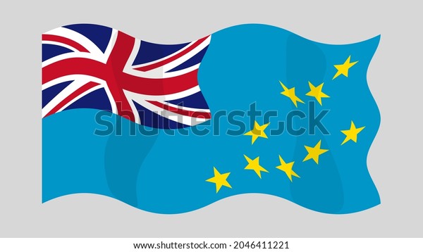 Detailed Flat Vector Illustration Flying Flag Stock Vector (Royalty ...
