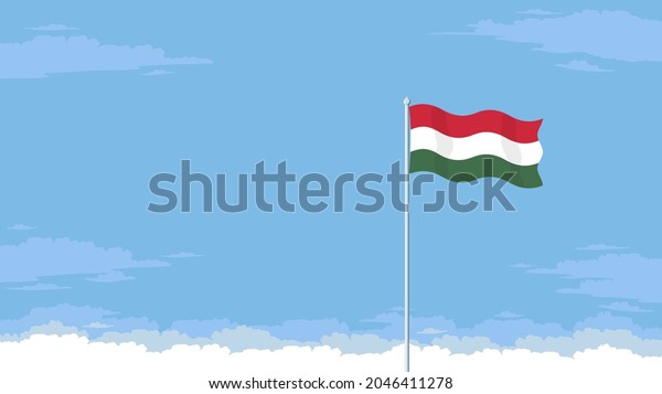 Detailed Flat Vector Illustration Flying Flag Stock Vector (Royalty ...