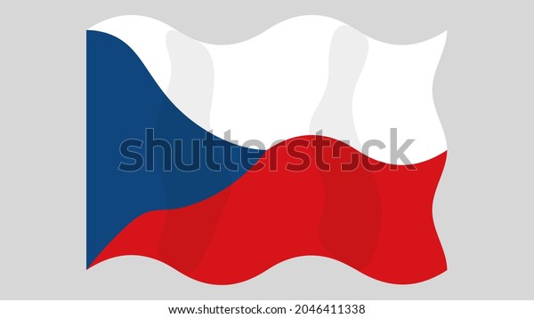 Detailed Flat Vector Illustration Flying Flag Stock Vector Royalty