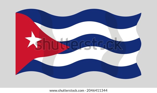 Detailed Flat Vector Illustration Flying Flag Stock Vector (Royalty ...