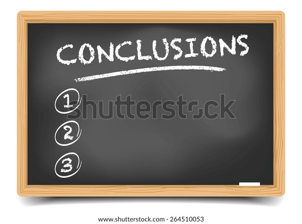 Detailed Illustration Blackboard Empty Conclusions List : image ...