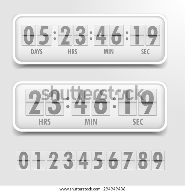 Detailed Illustration Bright Themed Countdown Timer Stock Vector ...