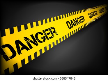 Detailed Illustration Caution Line Background Eps10 Stock Vector ...