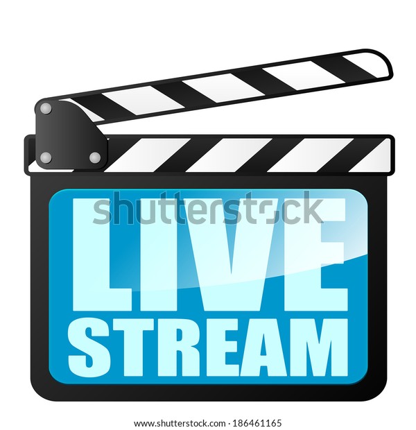 Detailed Illustration Clapper Board Live Stream Stock Vector (Royalty ...