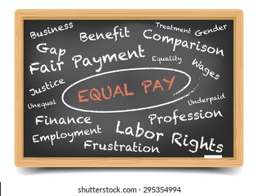 Detailed Illustration Equal Pay Wordcloud On Stock Vector (Royalty Free ...