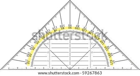 Detailed Illustration Protractor Stock Vector (Royalty Free) 59267863 ...