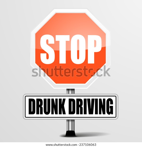 Detailed Illustration Red Stop Drunk Driving Stock Vector (Royalty Free ...