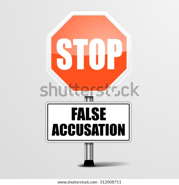 Detailed Illustration Red Stop False Accusation Stock Vector (Royalty ...