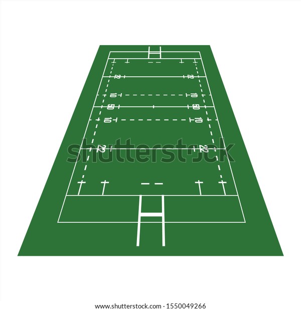 Detailed Illustration Rugby Fields Perspective Rugby: เวกเตอร์สต็อก ...
