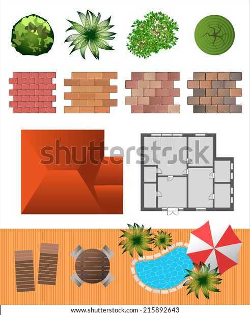 Detailed Landscape Design Elements Make Your Stock Vector (Royalty Free ...