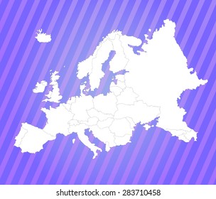 Detailed Map Europe Background Stock Vector (Royalty Free) 283710458 ...