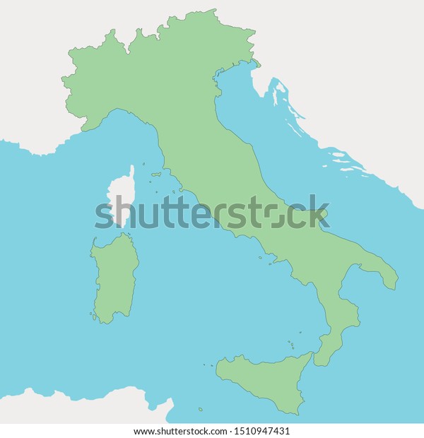 Detailed Map Italy Stock Vector (Royalty Free) 1510947431 | Shutterstock