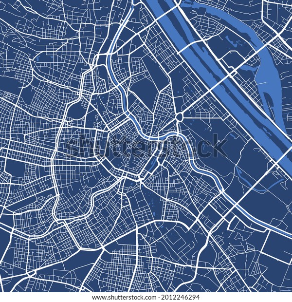 Detailed Map Poster Vienna City Administrative Stock Vector (Royalty ...