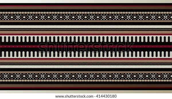 Detailed Middle Eastern Traditional Carpet Fabric Stock Vector (Royalty ...