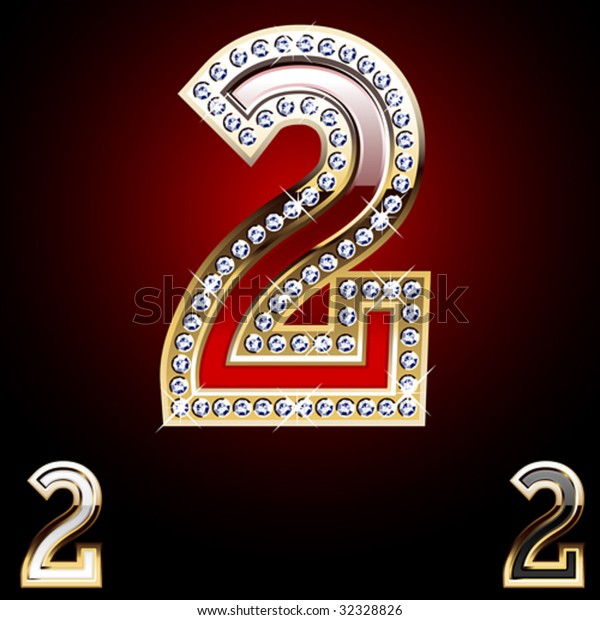 Detailed Numbers Gold Diamond Stock Vector (Royalty Free) 32328826 ...