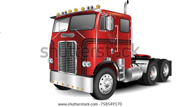 Detailed Old Model Truck Editable Evey Stock Vector (Royalty Free ...